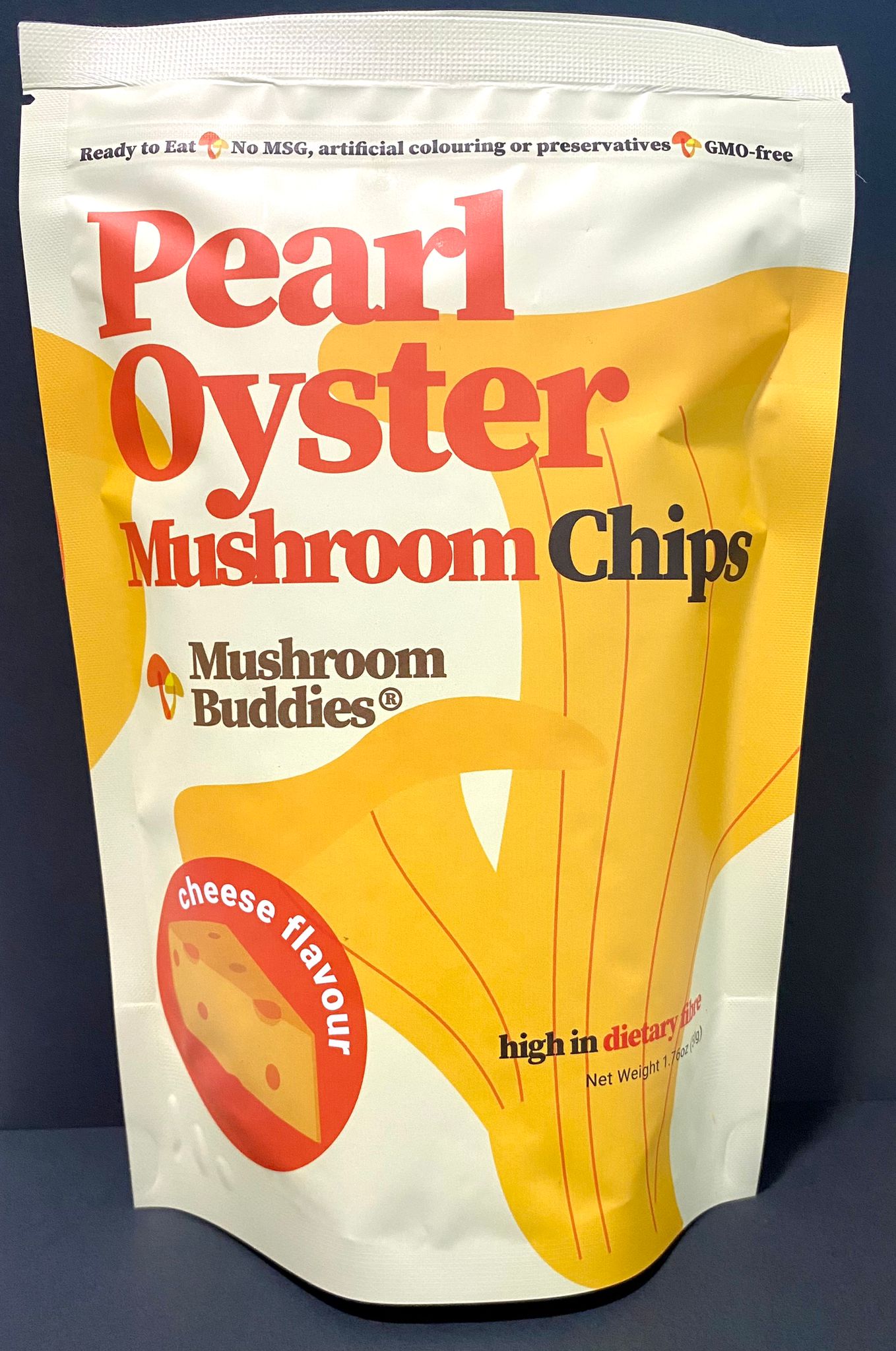 Mushroom Chips with Cheese Flavour (50g) – MushroomBuddies